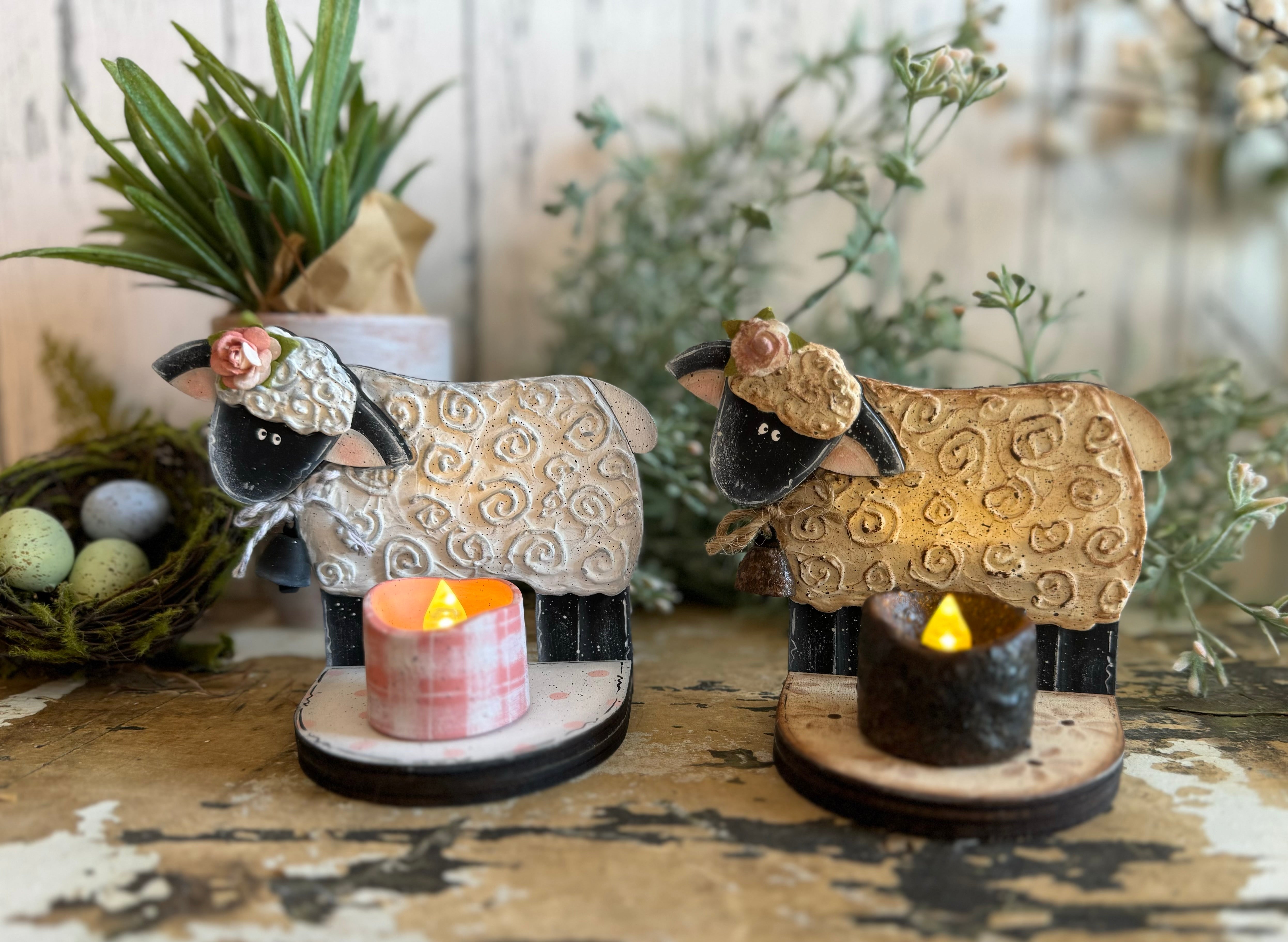 Sheep Tea Light – Bee'in Creative with Mis