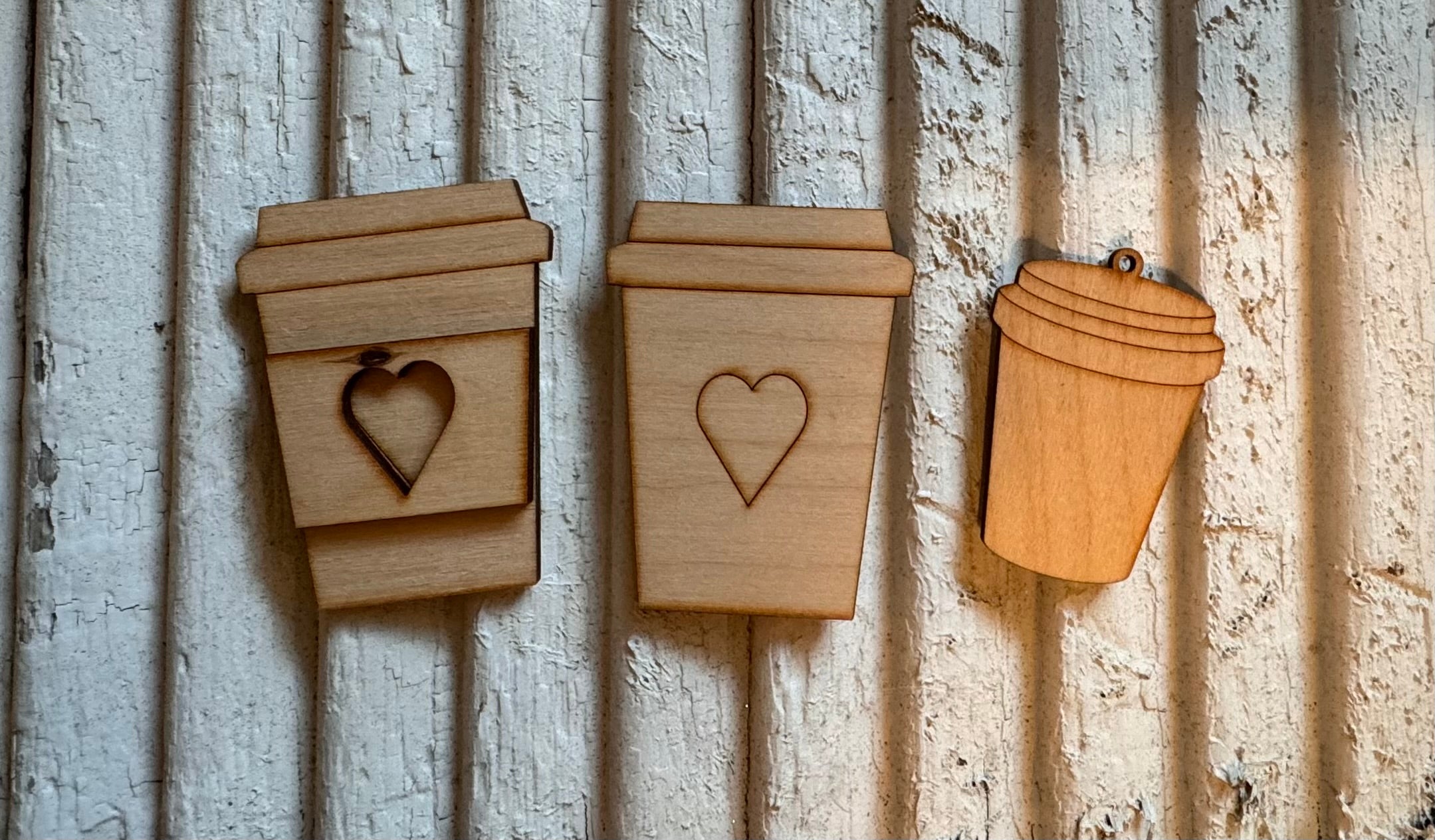 Three wood coffee cups – Bee'in Creative with Mis
